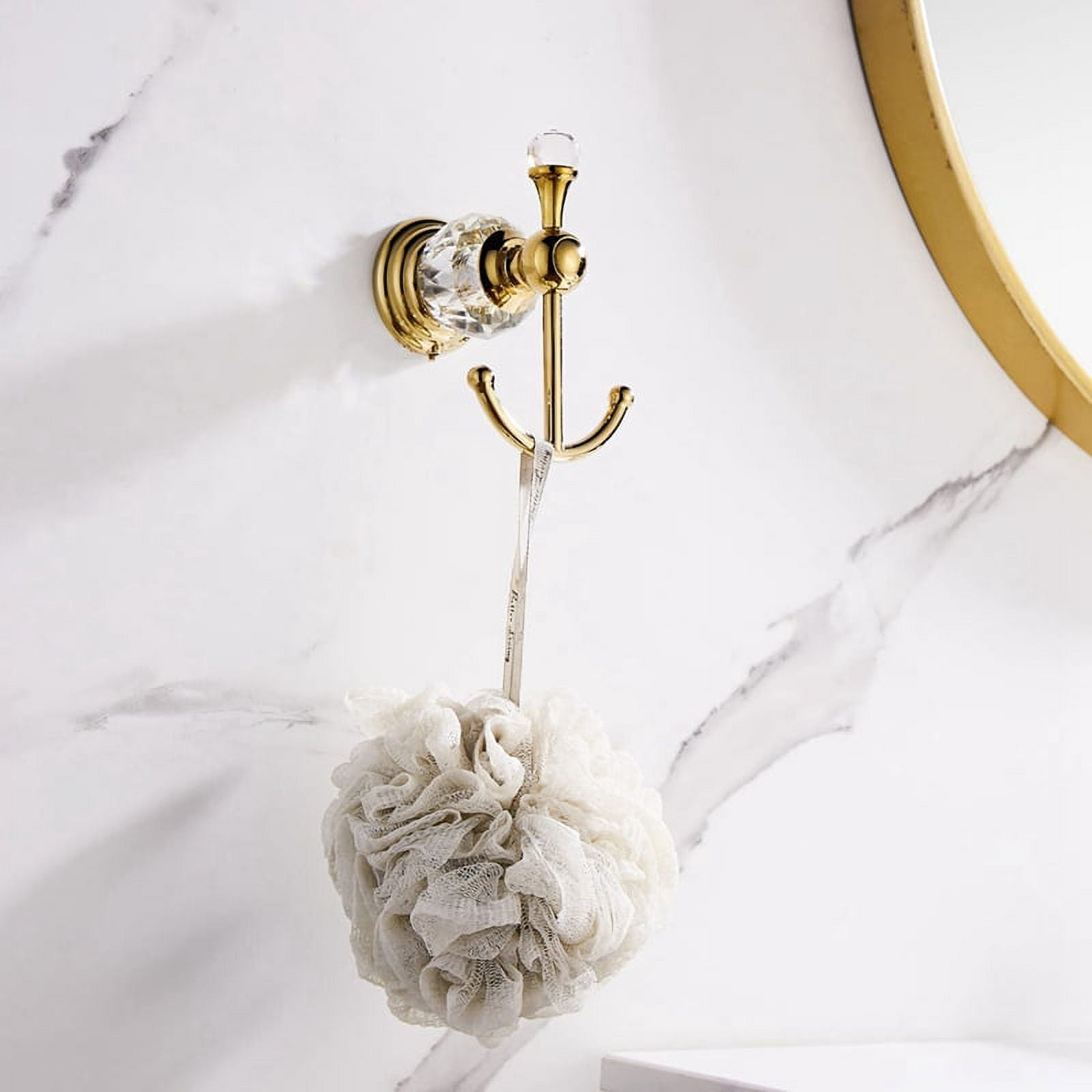 Crystal Towel Hook, Gold Robe Hooks, Bathroom Hand Wall Hanger for ...