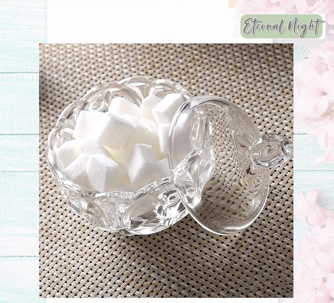 Crystal Transparent jar with Crystal Lid Storage jar Organizer Widely ...