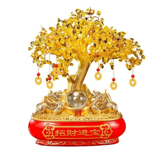 Crystal Tree of Life, Citrine Fortune Tree, Lucky Tree, Chakra Tree ...