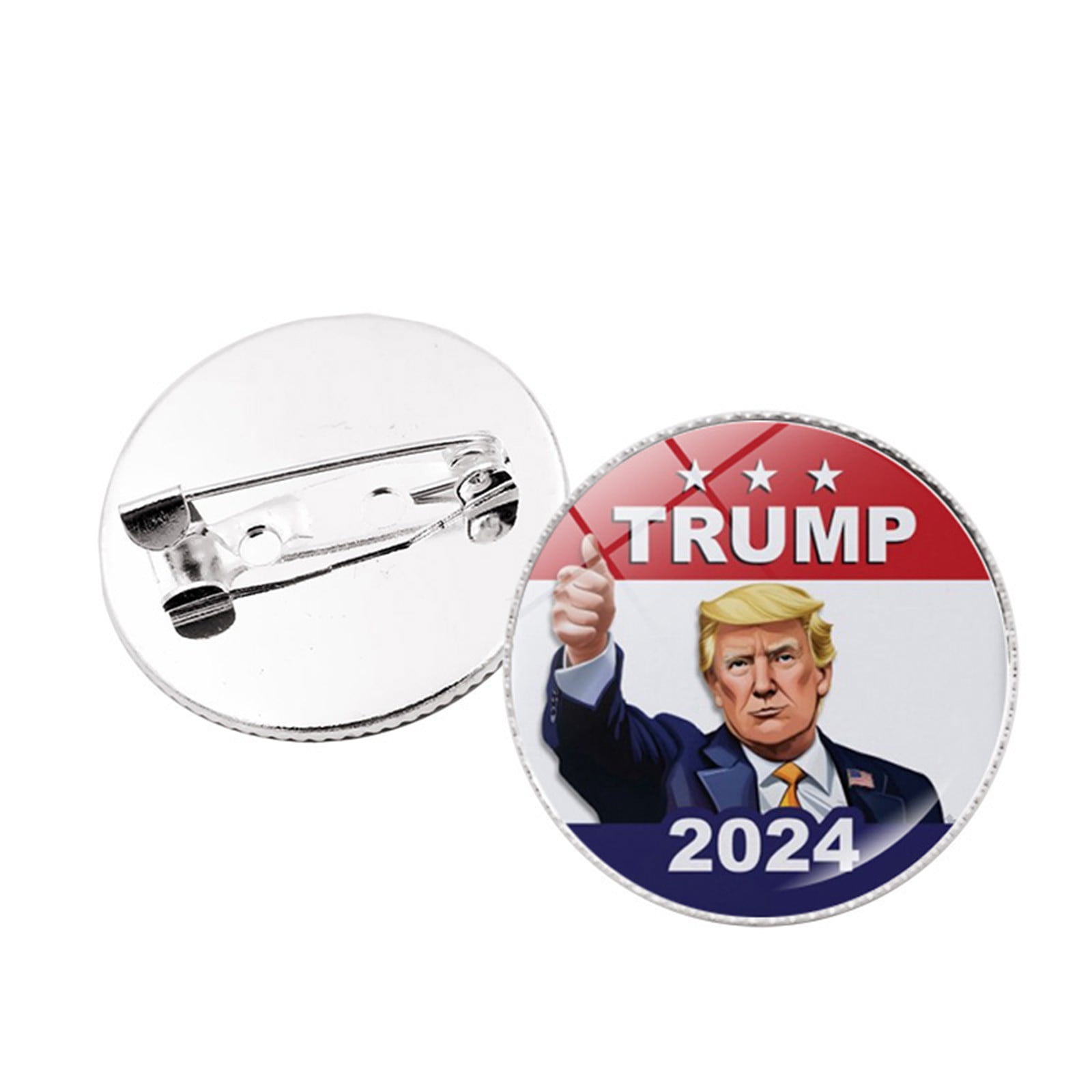 Crystal Trump Brooch Clothing Pin, Gasue Trump MAGA with The USA Flag ...
