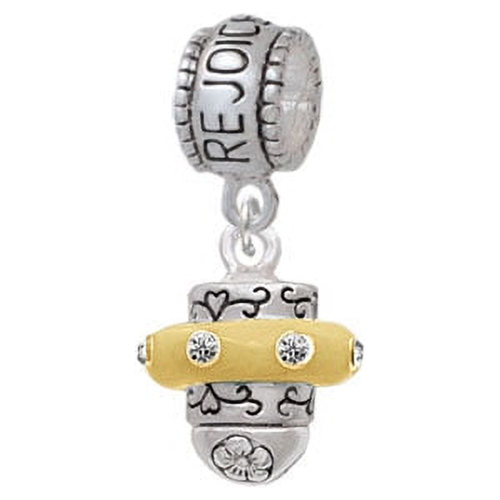 Crystal Two Tone Spinner - Rejoice Charm Bead - Walmart.com