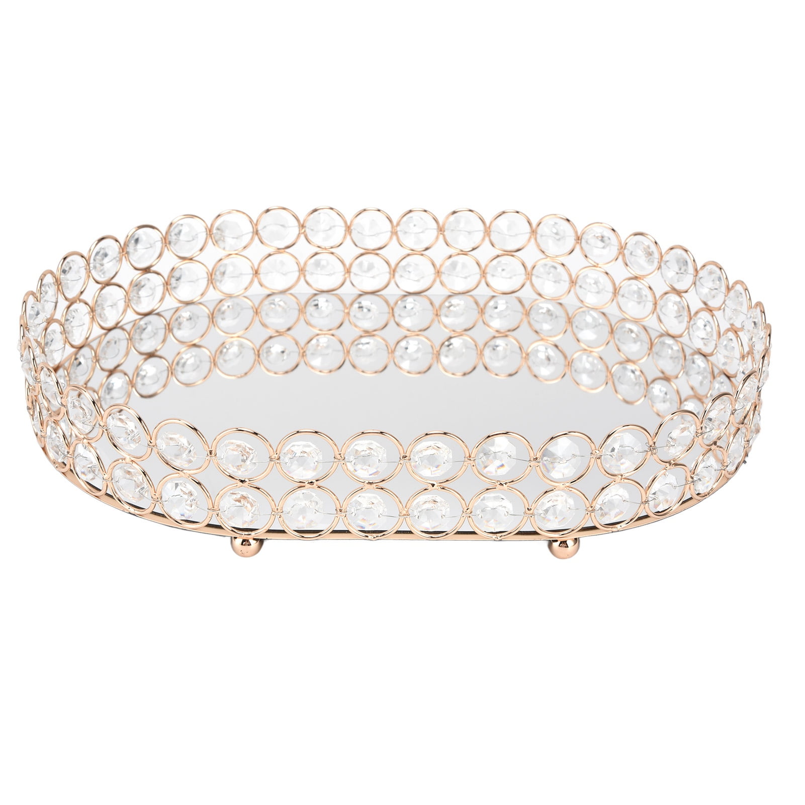 Crystal Vanity Tray All Metal Welding Electroplated Exterior Glass ...