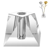 Crystal Vase Display for Gold Dipped Rose, Crystal Stand for 24K Gold ...