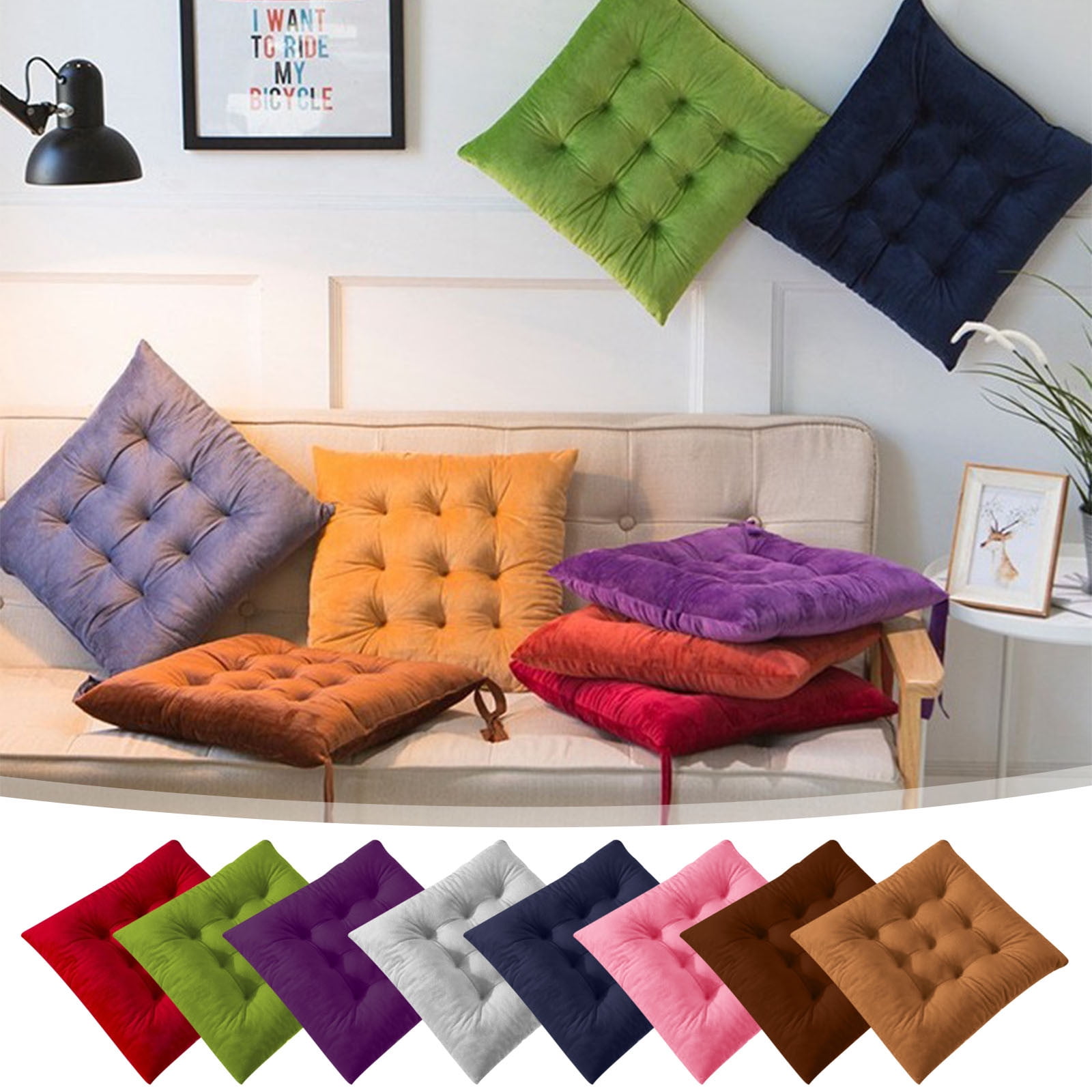 Crystal Velvet Cushion Home Chair Cushion Simples And Comfortable ...