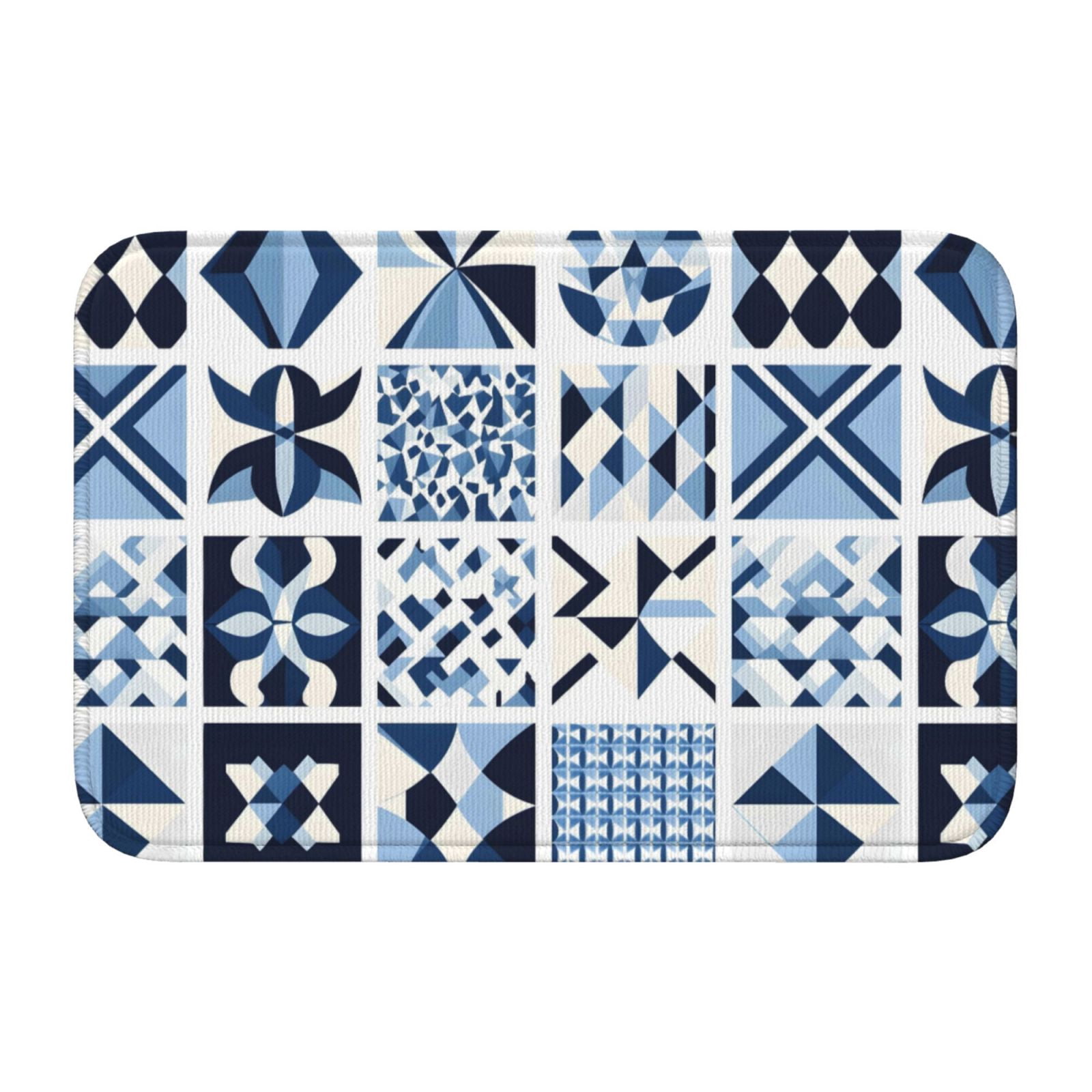 Crystal Velvet Floor Mat 23.6x15.7in Square Lock Edge Easy Cleaning ...