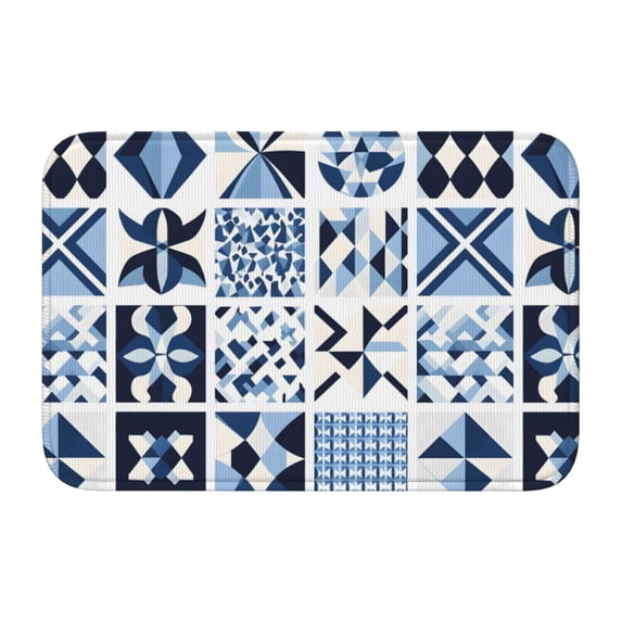 Crystal Velvet Floor Mat 23.6x15.7in Square Lock Edge Easy Cleaning ...
