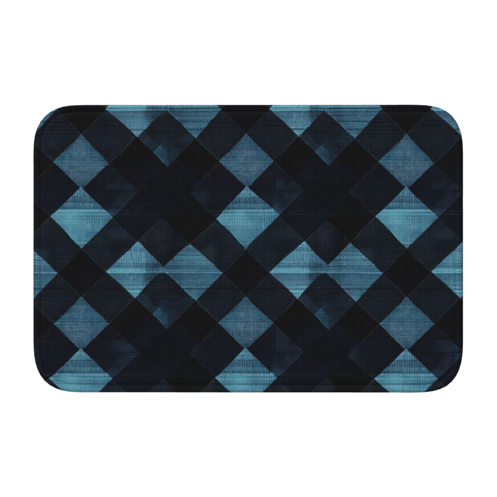 Crystal Velvet Floor Mat 23.6x15.7in Square Lock Edge Easy Cleaning ...