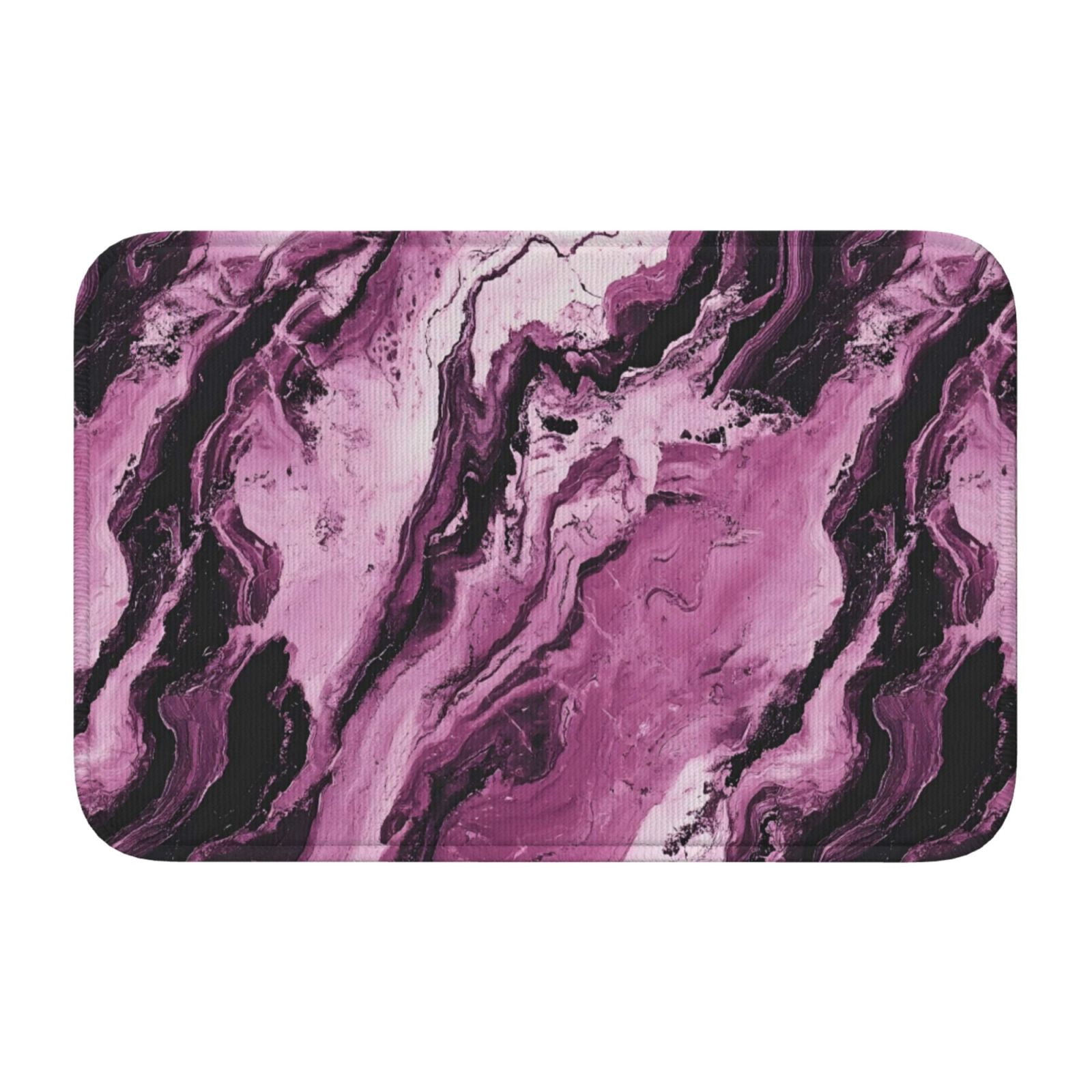 Crystal Velvet Floor Mat 23.6x15.7in Square Lock Edge Easy Cleaning ...