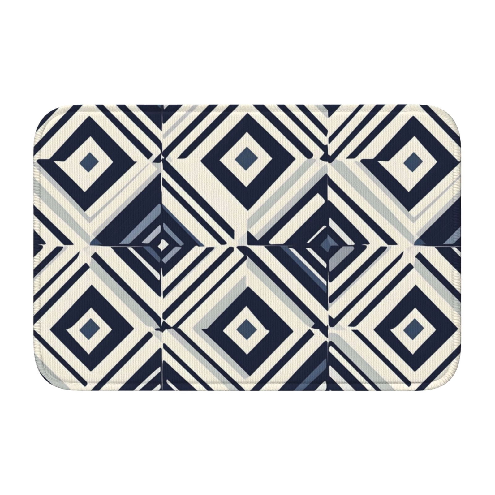 Crystal Velvet Floor Mat 23.6x15.7in Square Lock Edge Easy Cleaning ...