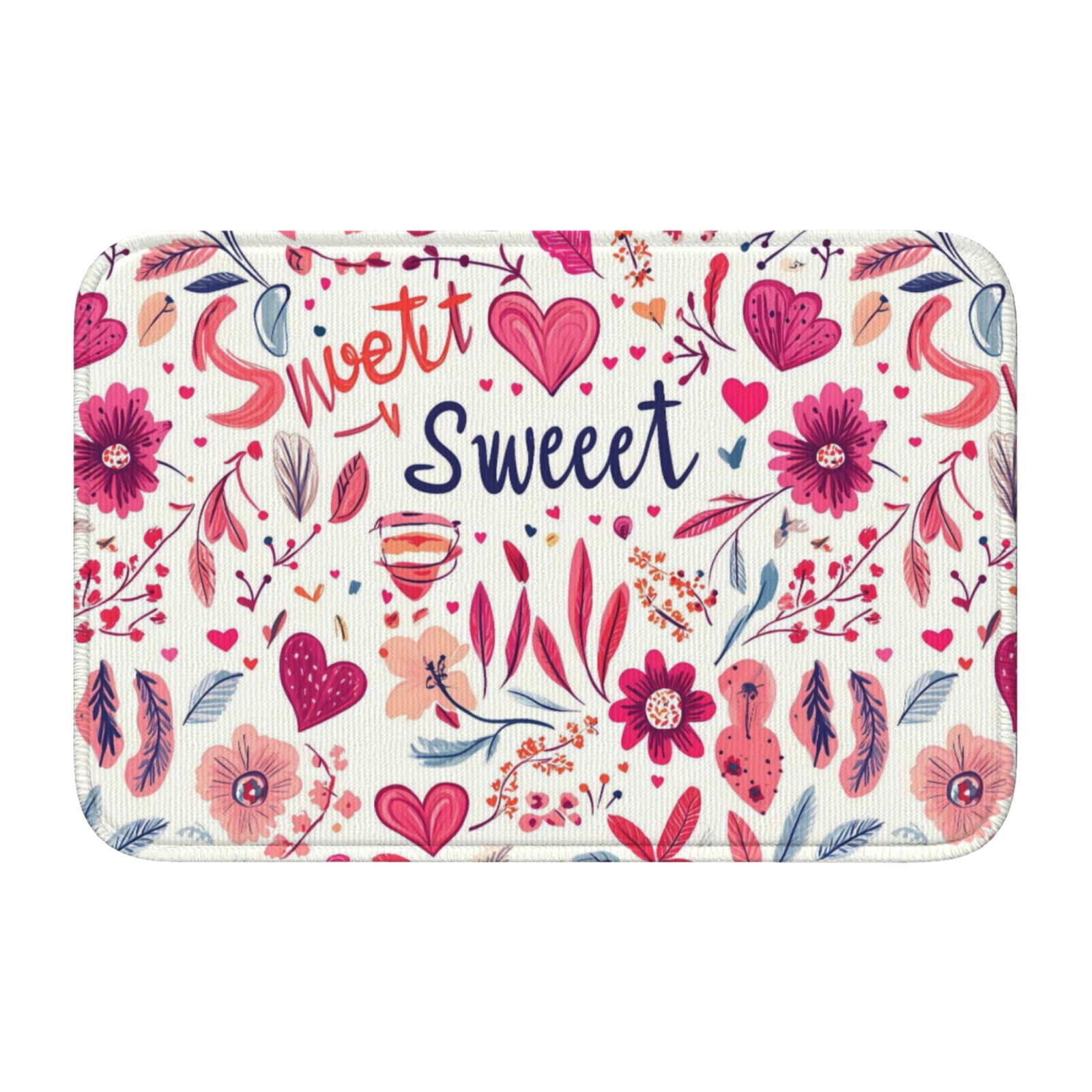 Crystal Velvet Floor Mat 23.6x15.7in Square Lock Edge Easy Cleaning ...