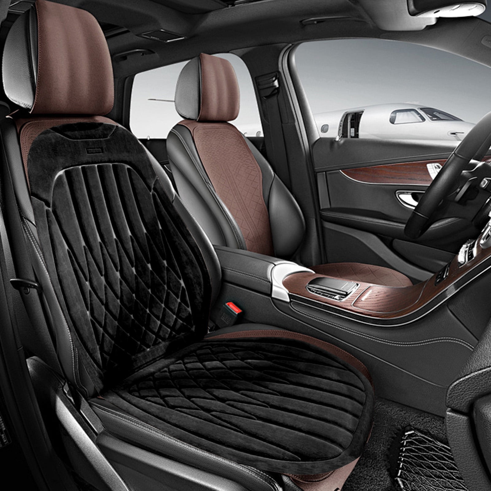 Crystal Velvet Graphene Heated Car Seat Cushion - 3-Second Quick ...