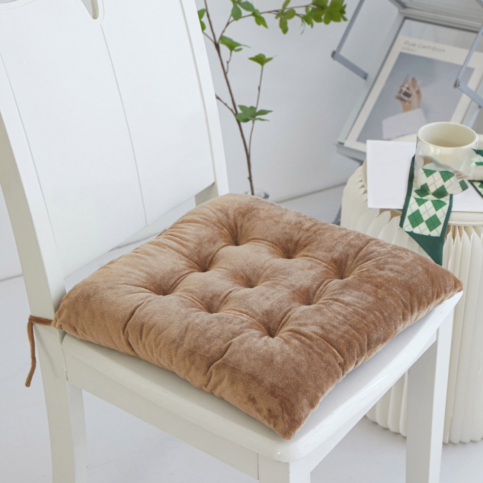 Crystal Velvet Office Chair Cushion,Thick Strap Sofa Cushion,Ergonomic ...