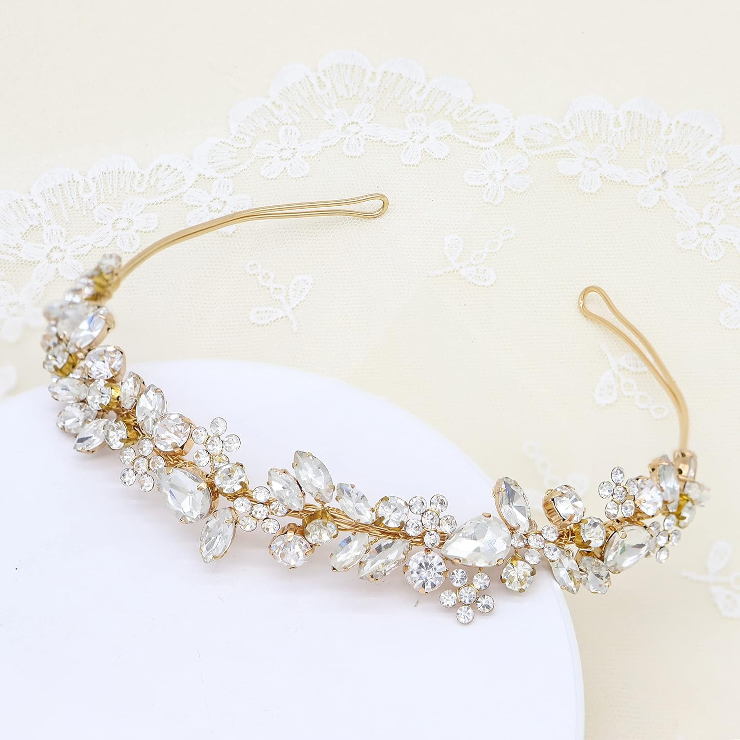 Crystal Wedding Headbands Handmade Bridal Headpieces For Bride Flower ...