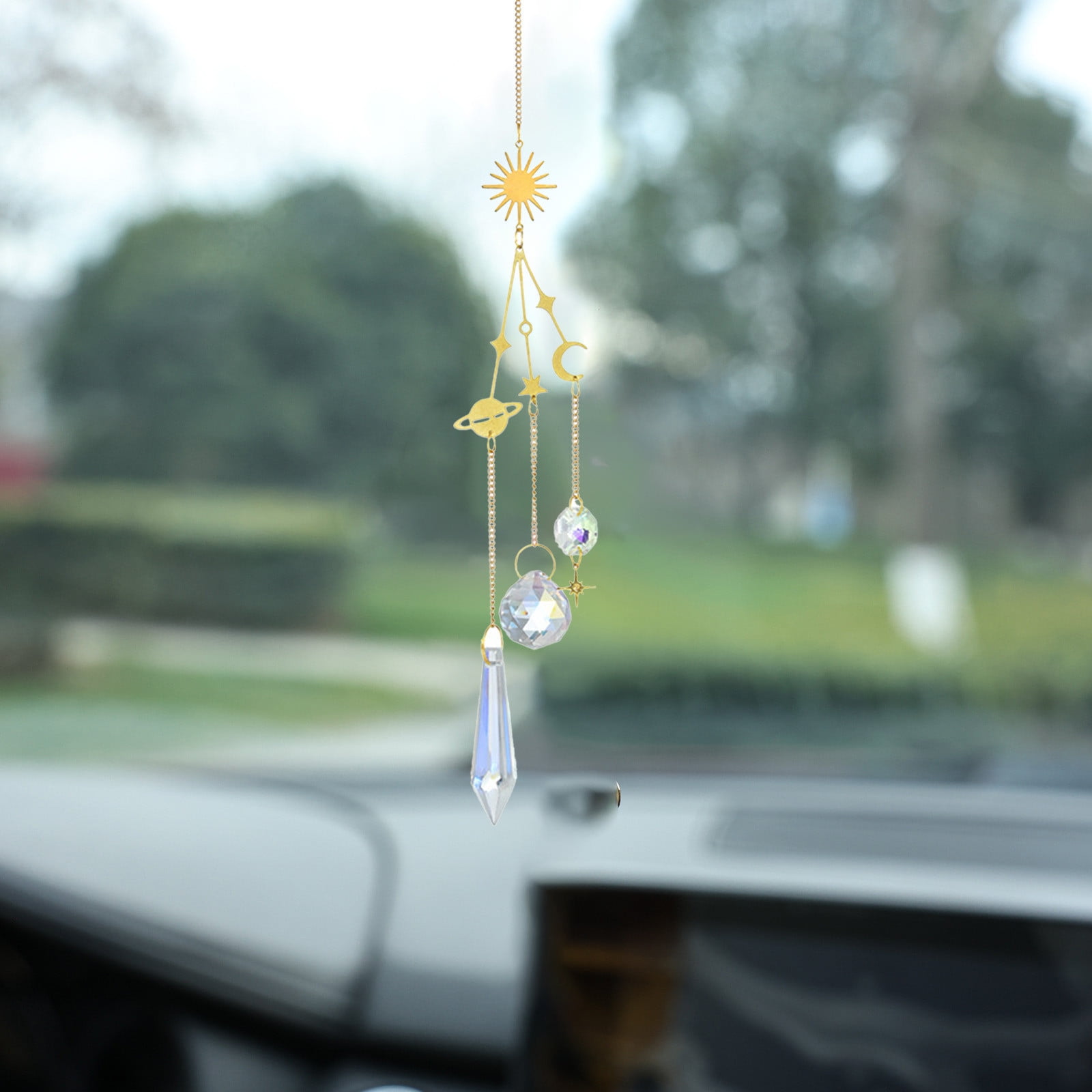 Crystal Wind Chime Pendant, Metal Craft Christmas Decoration ...