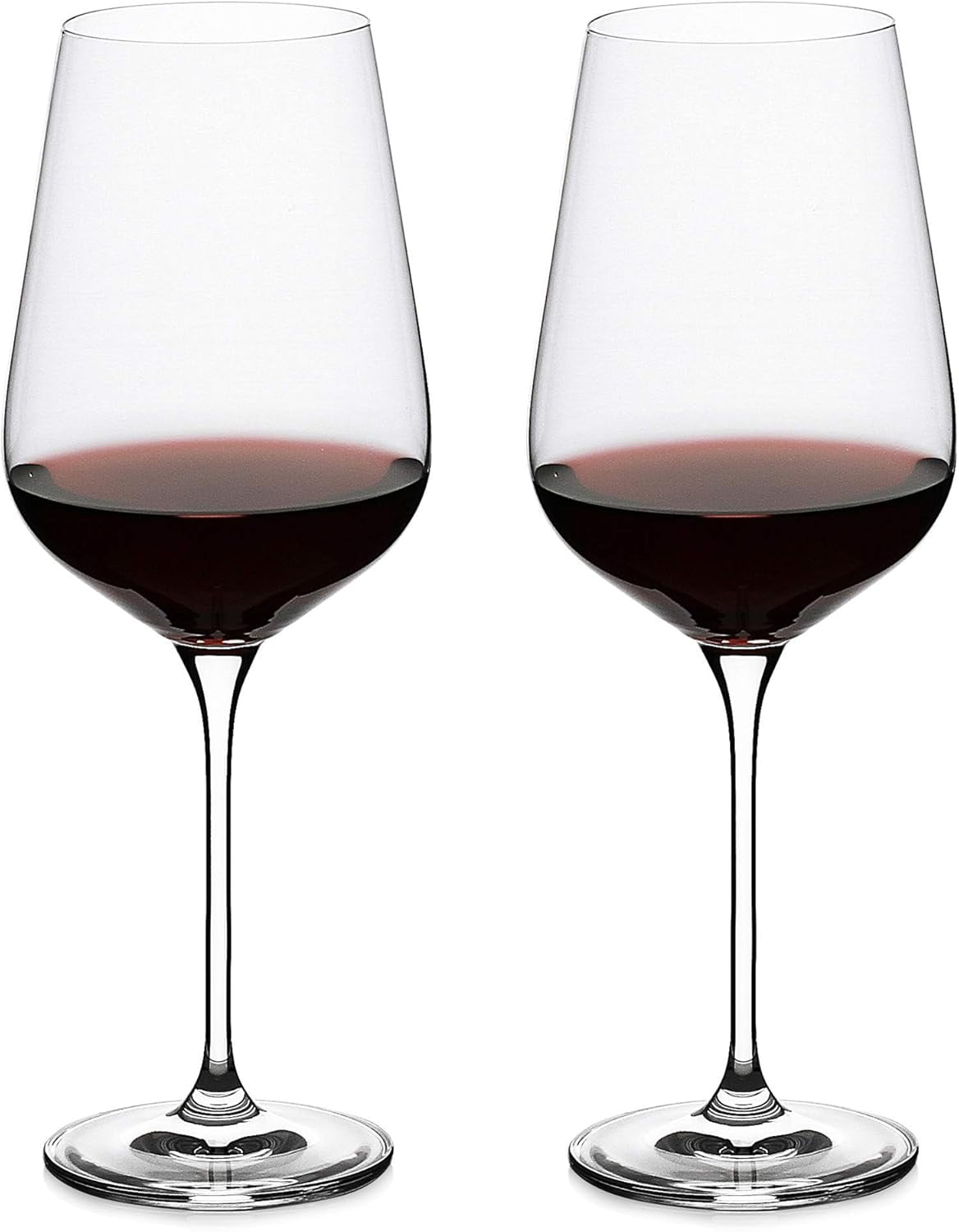 Crystal Wine Glass Set, Lead-Free Crystal Clear, Sculptural Yet ...