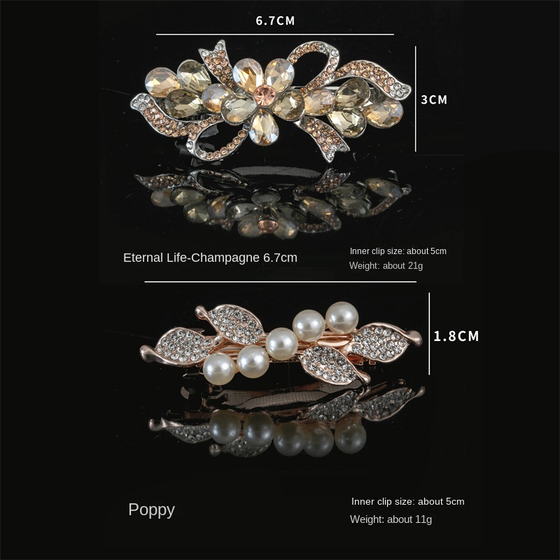 Crystal hair clip hair accessory, mother hair clip, floral spring clip ...