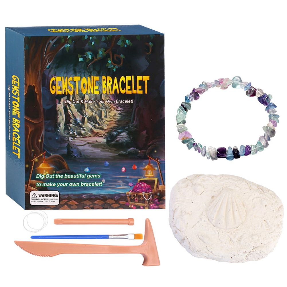 Crystal tone Dig Kit for Kids Mining Kit for DIY Bracelet Making ...