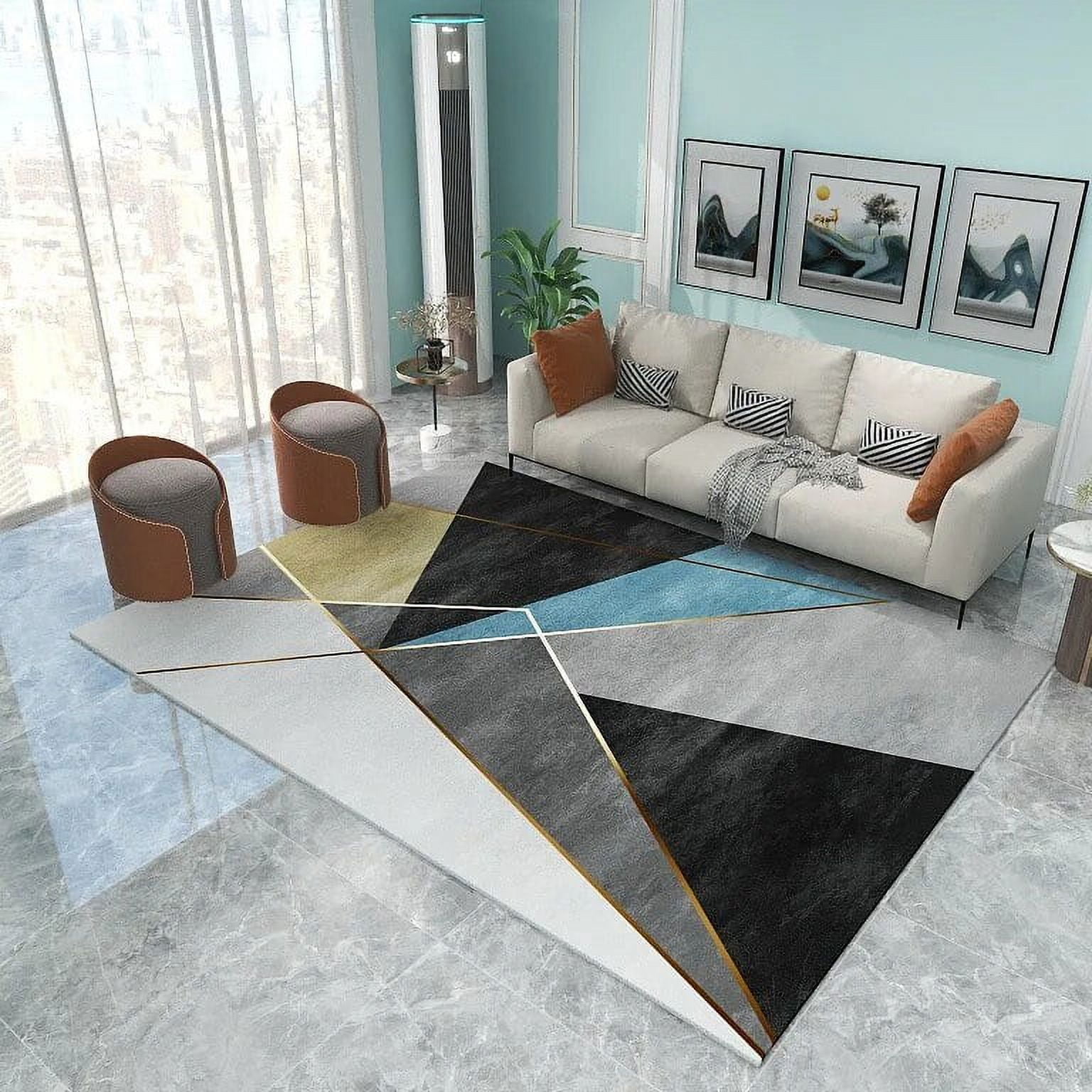 Crystal velvet carpet Nordic living room sofa coffee table carpet Home ...