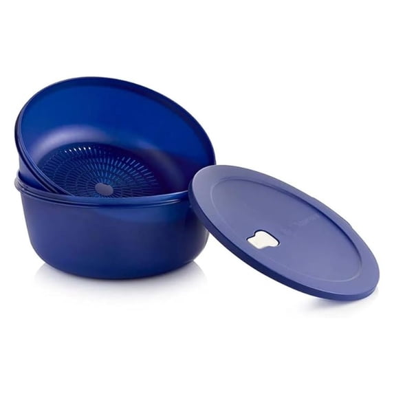 CrystalWave Bowl with Colander & Vent - 3.8L Food Storage - Microwave ...