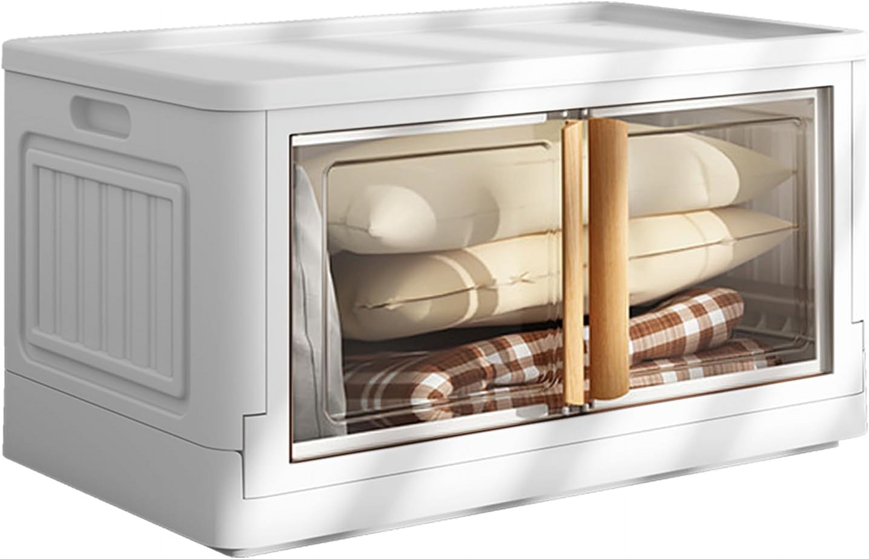 Crystalberry 22 Gal Storage Bins with Lids, Collapsible Stackable ...