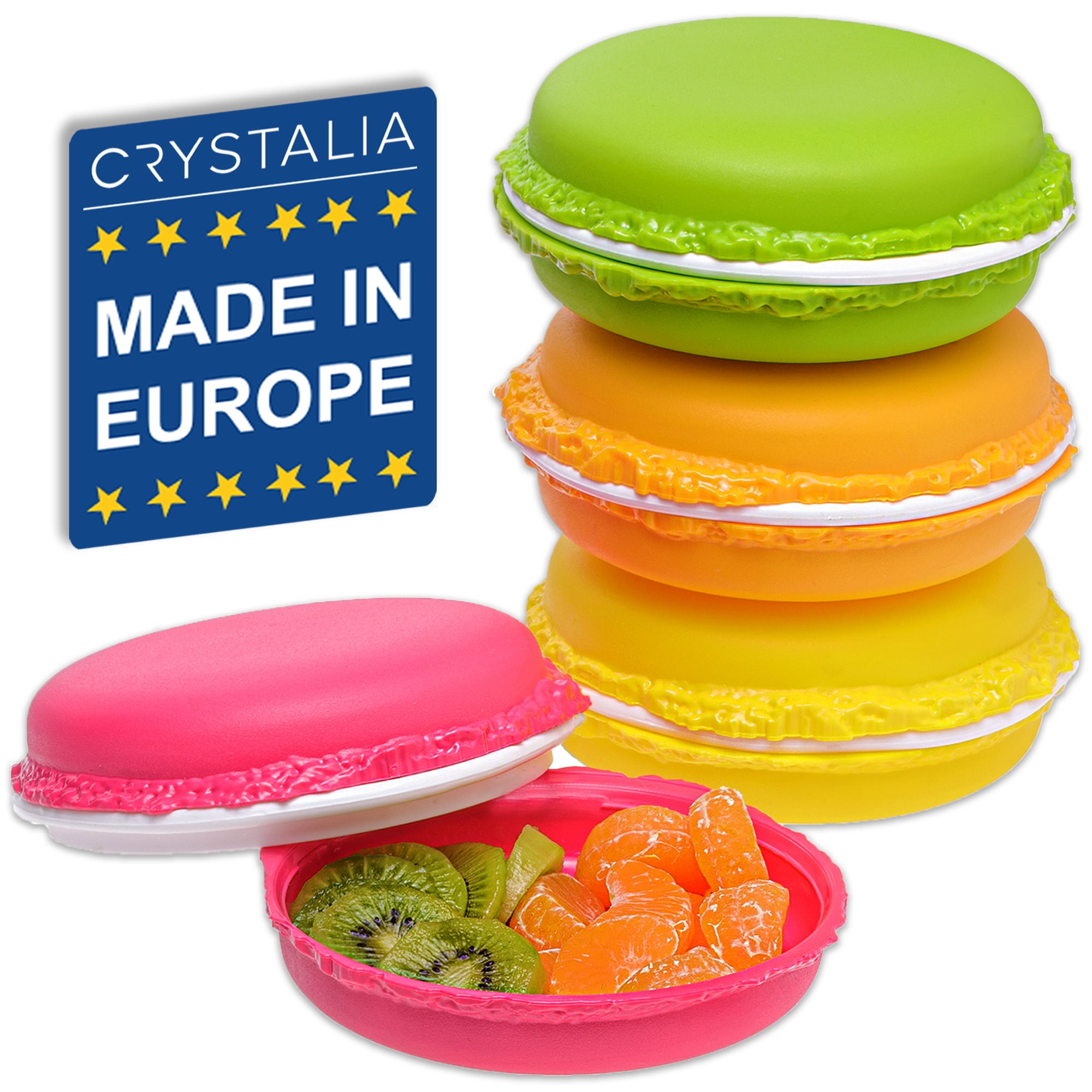 Crystalia Cute Macaron Storage Box, Jewelry Boxes, BPA Free Macaroon ...