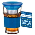 Crystalia Glass Tea Infuser Travel Tumbler with Lid, Stainless Steel ...