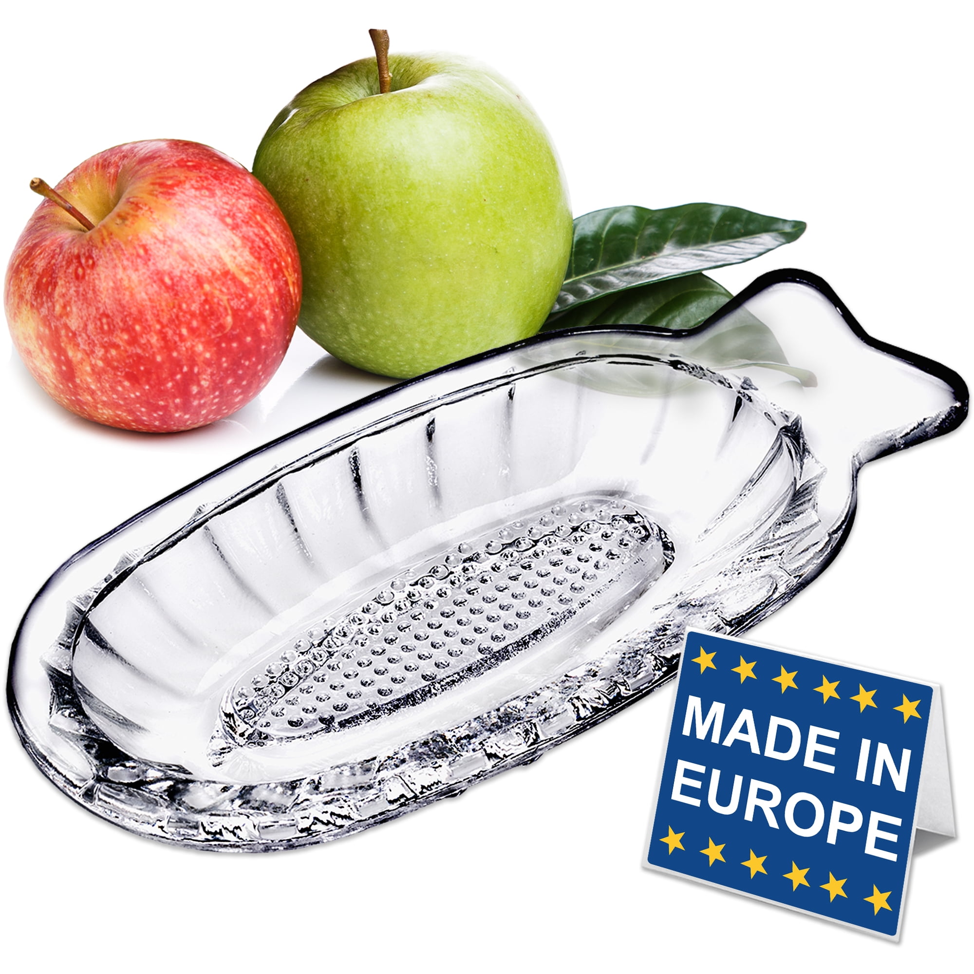 Crystalia Glass Vegetable Grater for Ginger Garlic Onion, Small Glass ...