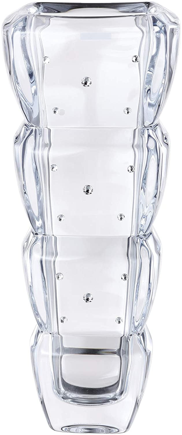 Crystalite Bohemia 11" Height Crystal Vase "Tower" with Swarovski ...