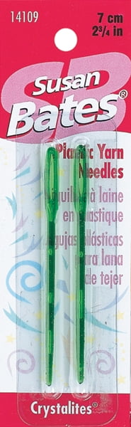 Susan Bates Crystalites Plastic Yarn Needles-2.75" 2/Pkg - Walmart.com