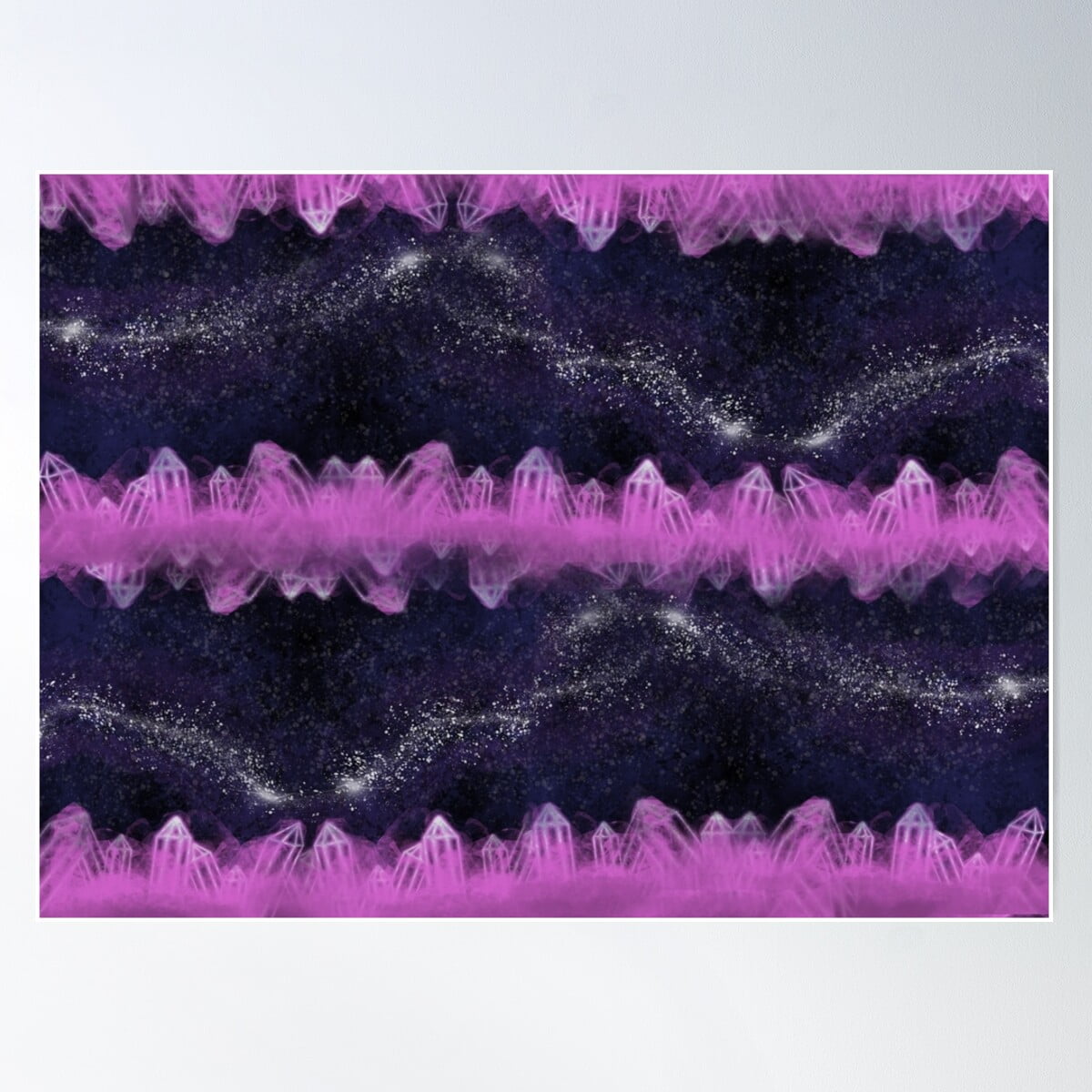 Crystallized Space Poster Wall Art, Modern Wall Decor For Living Room ...