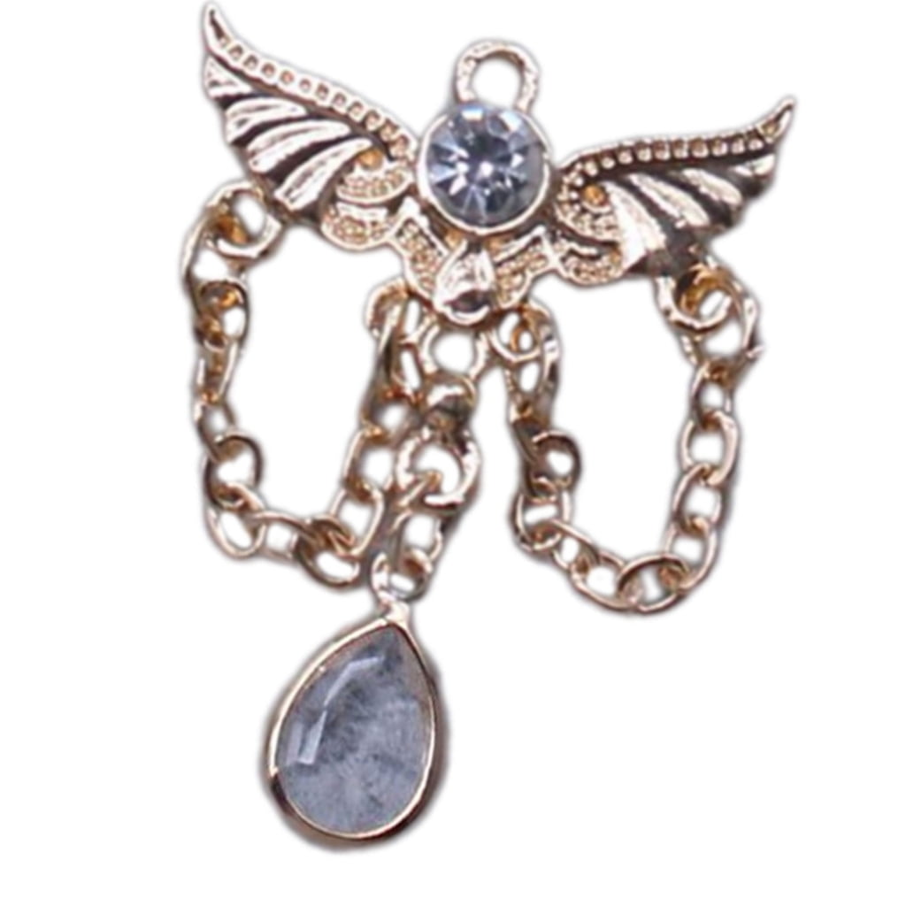 Crystals Rhinestones Wing Charm Alloy Crafting Embellishment for Art ...