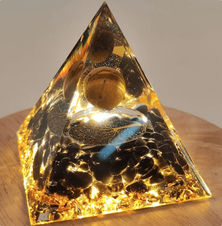 Crystals Stone Orgone Pyramid Energy Generator Natural Amethyst crystal ...