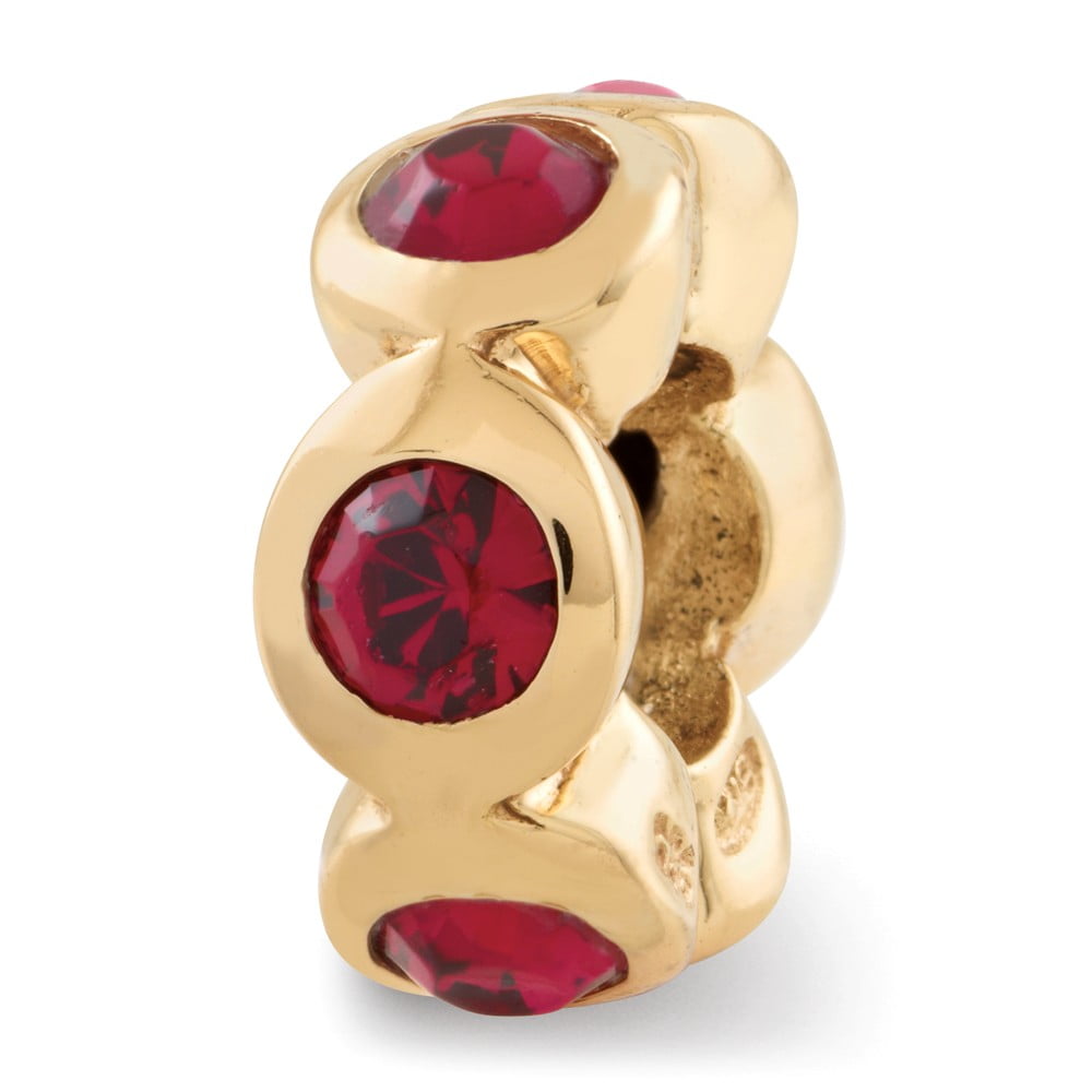 Crystals from Swarovski July Birthstone Charm Silver Gold Plated ...