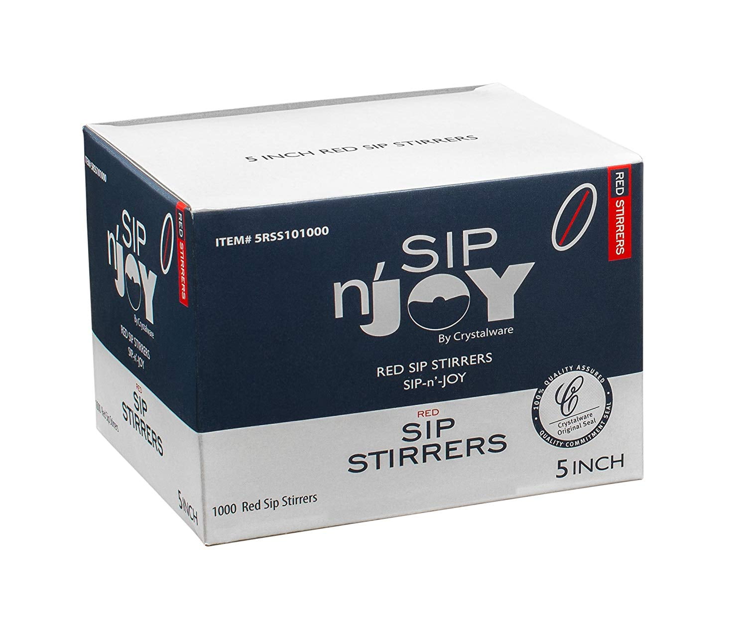 Crystalware 1000ct Red Plastic Stirrers, 5in, For Coffee and Cocktail ...