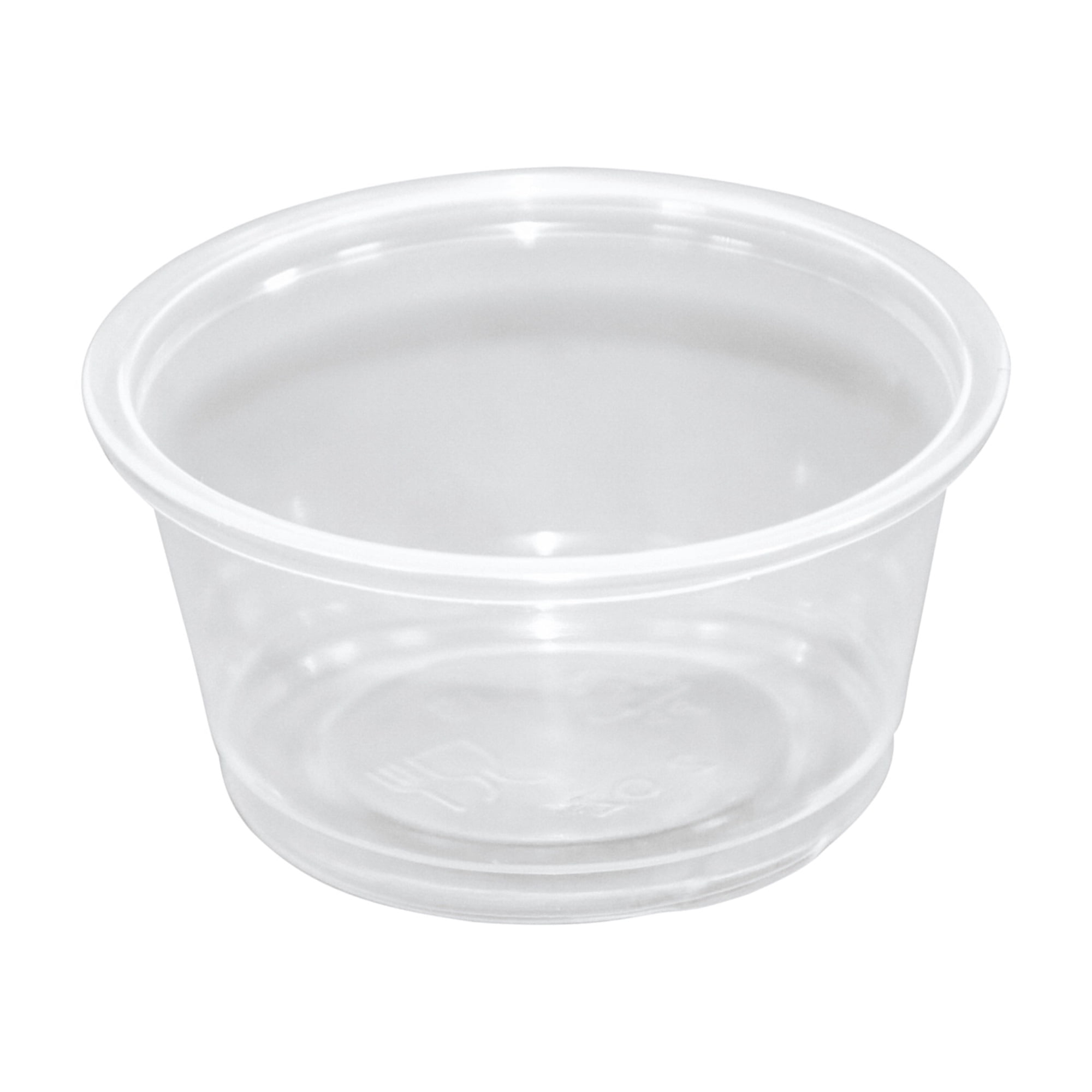 Crystalware Disposable Plastic Portion Cups with Lids, 100 Sets (2 oz ...
