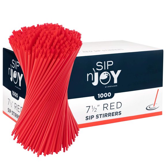 [4000 PACK] 7.5 inch Red Plastic Stirrer, Sip Stirrer, Sip Straw, For ...