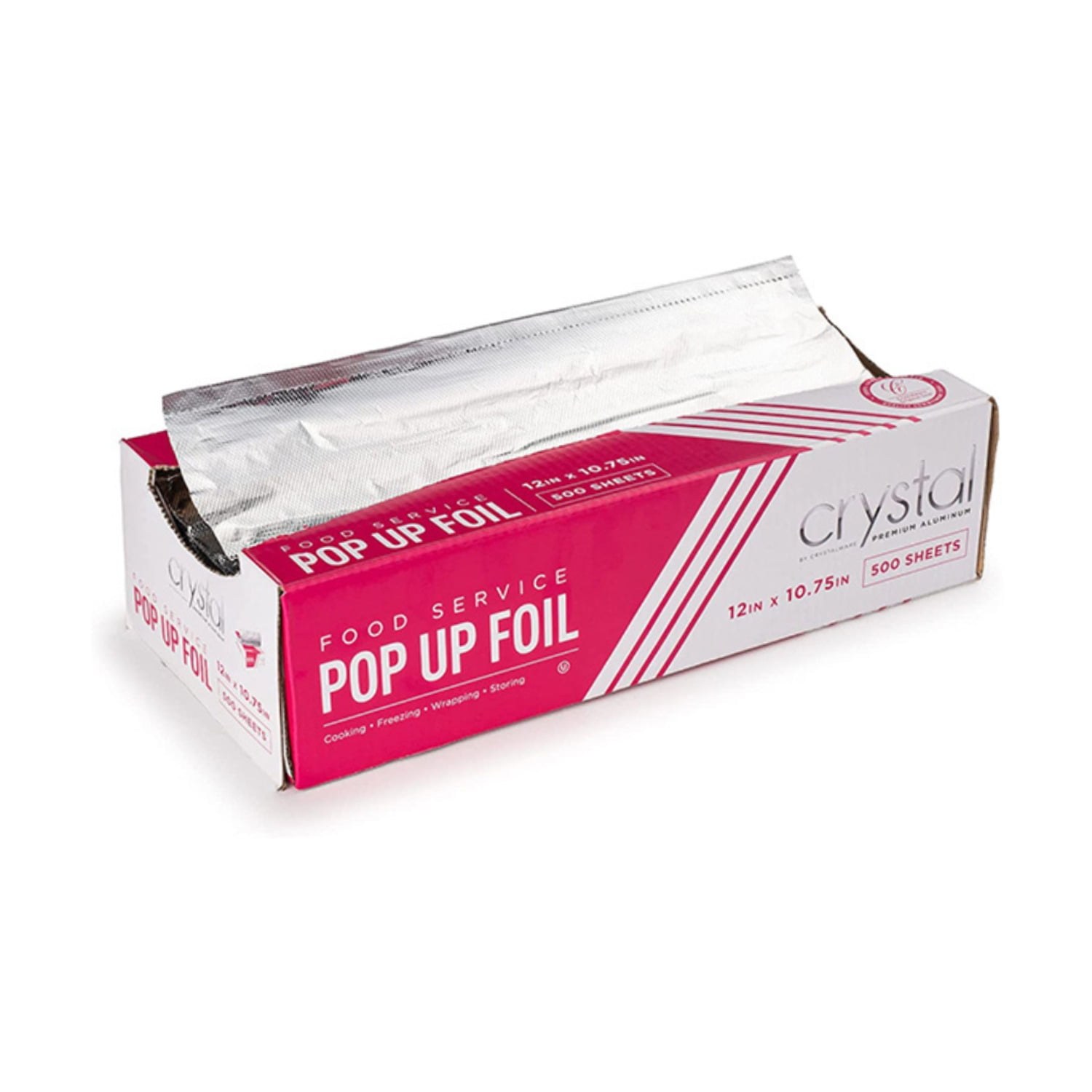 Crystalware Premium Aluminum Foil Pop Up Sheets, 12" x 10.75", 200 ...