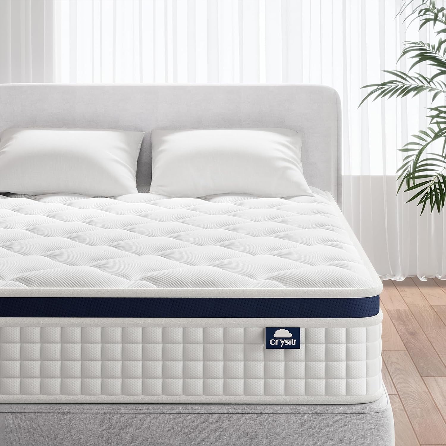 Crystli 10 Inch Full Size Mattresses Hybrid Mattress with Zero Pressure ...
