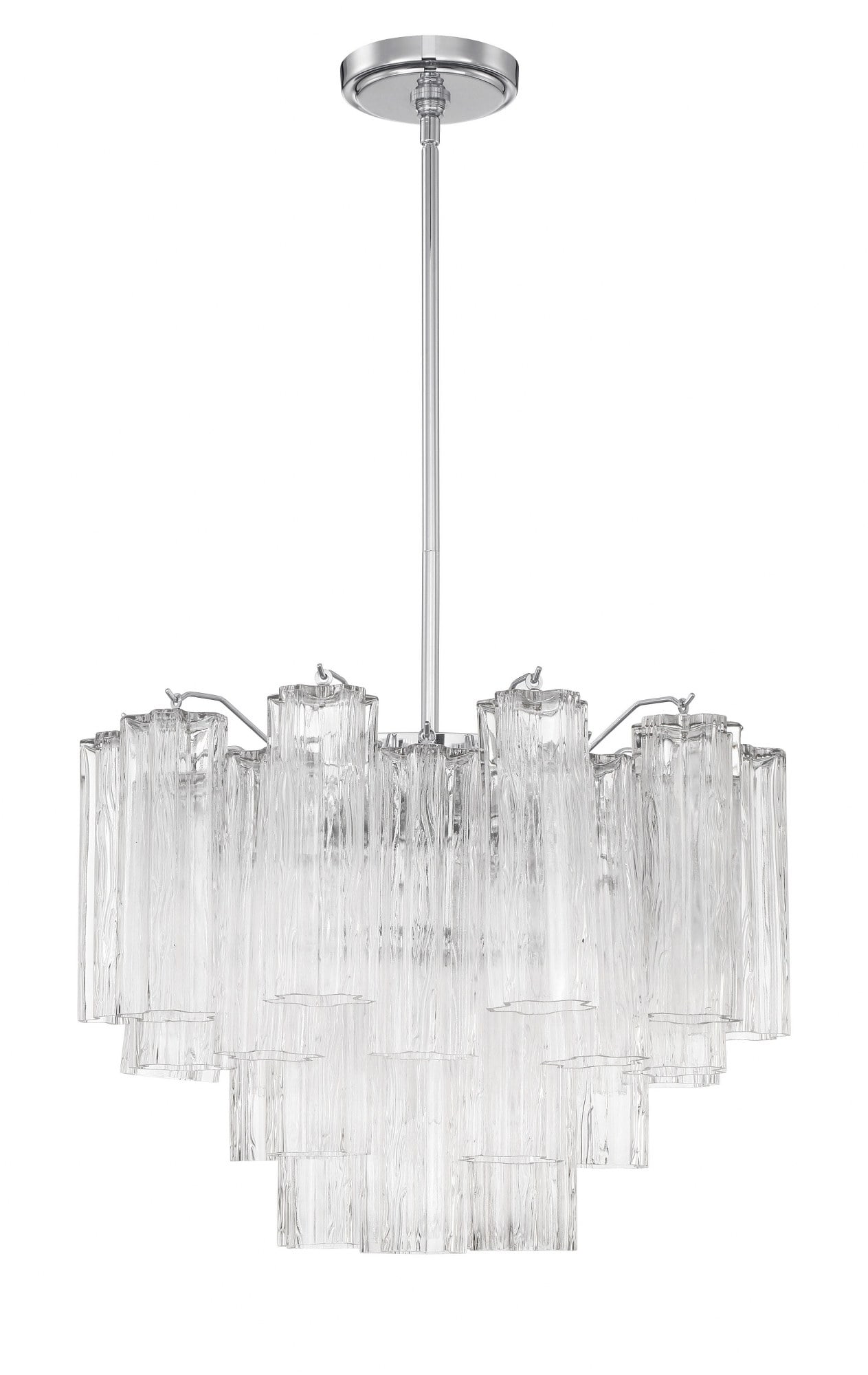 Crystorama Addis 6 Light Polished Chrome Chandelier - 19.75"W x 14"H x ...