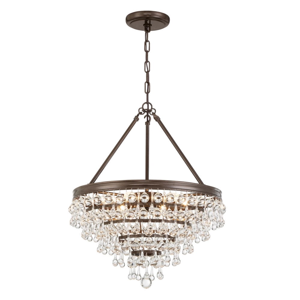 Crystorama Lighting - Six Light Chandelier - Chandelier - Calypso - Six ...