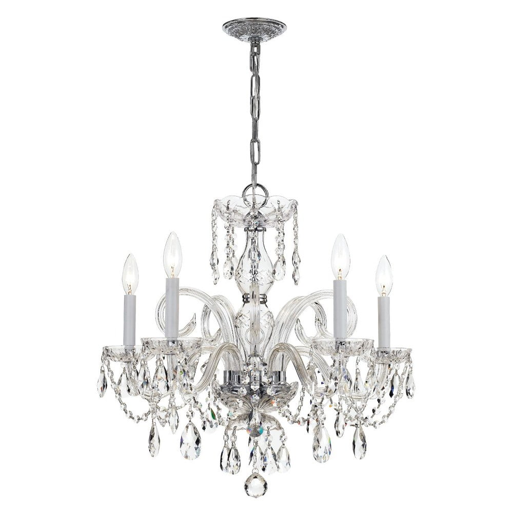 1005-CH-CL-S-Crystorama Lighting-Crystal Crystal 5 Light Chandelier in ...