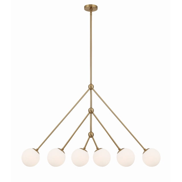 OMN-3006-AG Crystorama Lighting Omni - 6 Light Chandelier In Modern ...