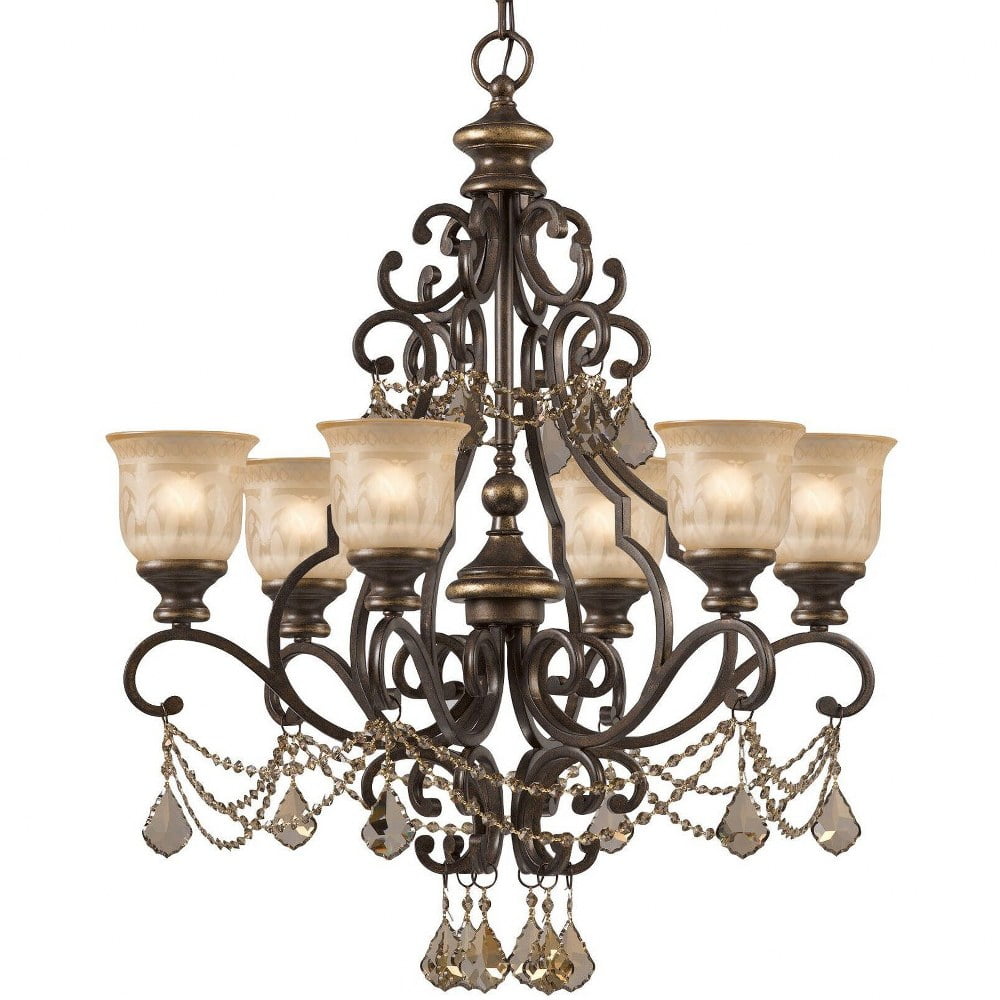 Crystorama Lighting - Six Light Chandelier - Chandelier - Norwalk - Six ...