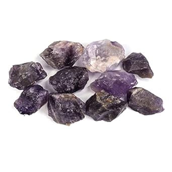 Crystu Combo 10 pc Natural Amethyst Rough, Raw Stone, Amethyst Raw ...