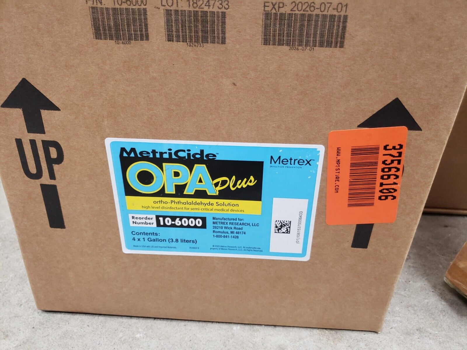 Cs/4 Metrex 10-6000 Metricide Opa Plus Disinfectant 1 Gal - Walmart.com