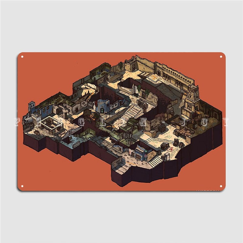 Cs: Go De_Mirage Poster Metal Plaque Create Cave Pub Club Home Plates ...