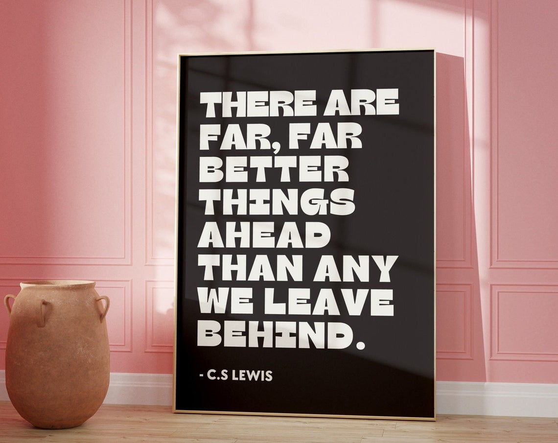 Cs Lewis Quote Print • Black And White Positivity Poster • There Are ...