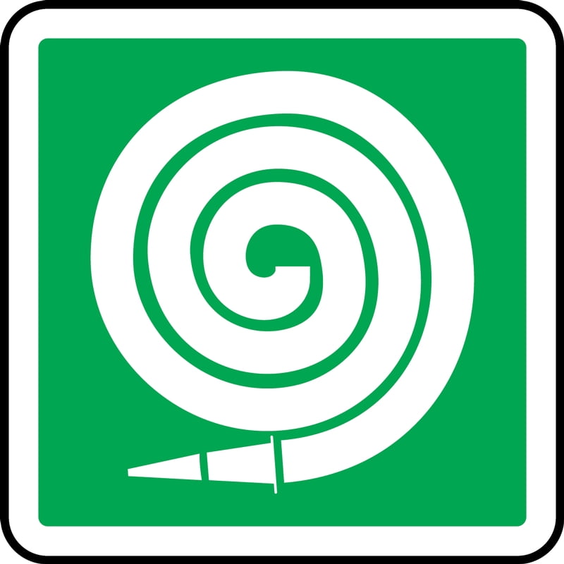 Csa Pictogram Label Fire Hose 12 Inch Rust Free Aluminum,Uv Ink ...