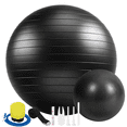 Cshidworld Exercise Ball Set, Yoga Ball with 9-Inch Pilates Ball ...