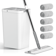 O-Cedar EasyWring Spin Mop & Bucket System with Foot-Activated Pedal ...